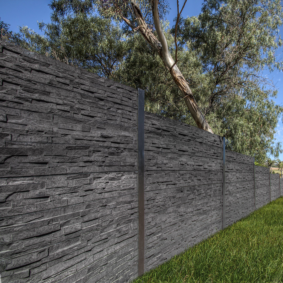 Stepping Concrete Retaining Wall